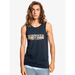 Quiksilver Tanktop &raquo;Lined Up&laquo; blau L L Stoff: Baumwoll-Jersey-Stoff [160 g/m2]
