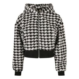 Urban Classics Damen Urban Classics Allwetterjacke &raquo; Damen Ladies Short Oversized AOP Sherpa Jacket&laquo; 1 Stk. tlg. mit Kapuze M