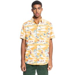 Quiksilver Kurzarmhemd &raquo;Island Hopper&laquo; Orange Pop Island Hopper S - US-Gr&ouml;&szlig;en US-Gr&ouml;&szlig;en S Stoff: Mischgewebe aus Baumwolle und Viskose