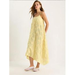 Bianco Lucci Summer Dress female Yellow size L