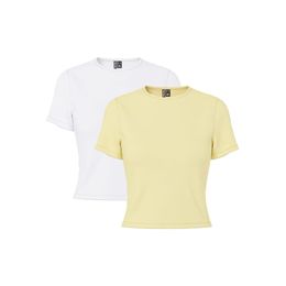Pieces Shirt 'PCAmelia' female Yellow, White size L