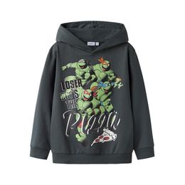 name it Sweatshirt 'Ninja Turtles' Jungen Gr&ouml;&szlig;e 116 dunkelgrau / gr&uuml;n / wei&szlig;