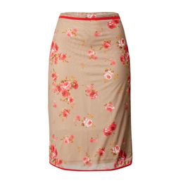 Bella x ABOUT YOU Rock 'Tania' Damen Gr&ouml;&szlig;e 42 beige / gr&uuml;n / rot / wei&szlig;