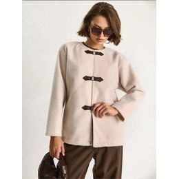 Bianco Lucci Jacke Damen Gr&ouml;&szlig;e L beige / dunkelbraun