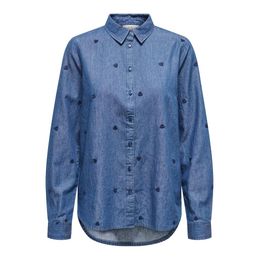 Jacqueline de Yong JDY Bluse 'JDYLOVE' Damen Gr&ouml;&szlig;e XL blue denim