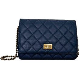 Chanel Hobo Bags - Chanel Wallet on Chain 2.55 Reissue Navy blue / go - Gr. unisize - in Blau - f&uuml;r Damen