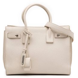 SAINT LAURENT Hobo Bags - Baby Grained Calfskin Sac de Jour Satchel - Gr. unisize - in Wei&szlig; - f&uuml;r Damen