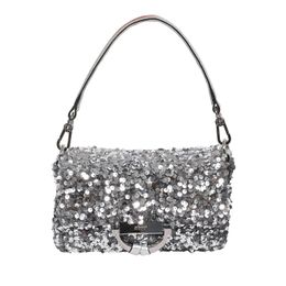 Abro Hobo Bags - Schultertasche TEMI - Gr. unisize - in Silber - f&uuml;r Damen