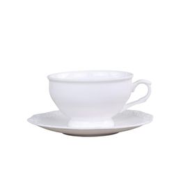 Chic Antique Teetasse PROVENCE mit Untertasse Porzellan Wei&szlig; | Gr.: onesize