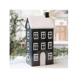 Chic Antique Lichthaus CHARCOAL Grau CHAMONIX Haus f&uuml;r Teelicht 25 cm | Gr.: onesize
