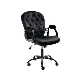 Beliani B&uuml;rostuhl in Schwarz/Silber - (W) 58 x (H) 93 x (L) 58 cm | Gr.: onesize