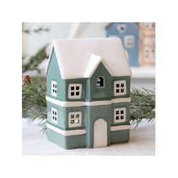 Chic Antique Lichthaus VERTE Gr&uuml;n CHAMONIX Haus f&uuml;r Teelicht 14 cm | Gr.: onesize