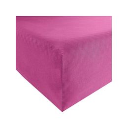 REDBEST Single-Jersey Spannbettlaken Denver in fuchsia | Gr.: 90x190 cm - 100x200 cm