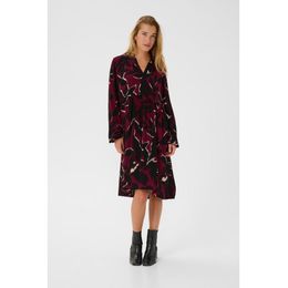 Kaffe Kleid KAlisette A-shape in Windsor Wine/Black Flower | Gr.: 38