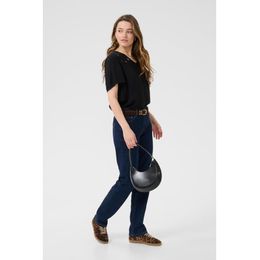 Kaffe Kurzarm-Bluse KAciara Regular fit in Black Deep | Gr.: 36