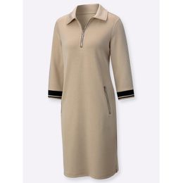 CR&Eacute;ATION L creation L Polokleid in beige-schwarz | Gr.: 36
