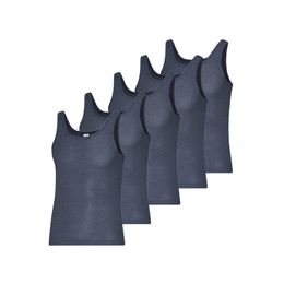 Esge Unterhemd / Tanktop Feinripp Ringel in Marine | Gr.: XL