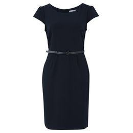 BETTY & CO BETTY & CO Etuikleid mit G&uuml;rtel in Dunkelblau | Gr.: 34