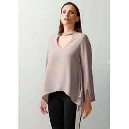 Alba Moda Oversizedbluse mit Cutout in stein | Gr.: 44