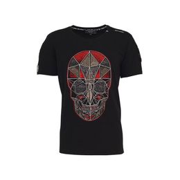 Roberto Geissini Red Pyramide T-Shirt Schwarz | Gr.: XXL