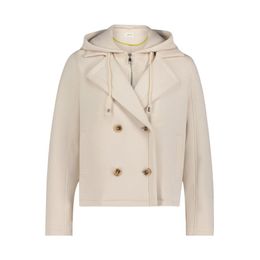 Cartoon Kapuzenjacke mit abnehmbarer Kapuze in beige | Gr.: 42