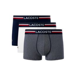 Lacoste 3er-Set: Boxershorts in Dunkelblau/ Wei&szlig; | Gr.: XXL