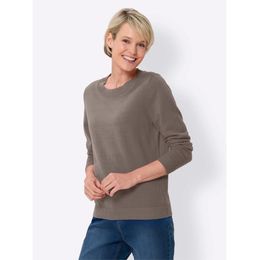Sieh an! Langarm-Pullover in taupe | Gr.: 42