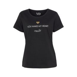 Vivance By Lascana Shirt Damen Gr&ouml;&szlig;e XS/S gold / schwarz / wei&szlig;