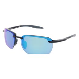 Maui Jim MJ0336S | Unisex-Sonnenbrille | Fassung: Randlos, Quadratisch, Kunststoff, Grau | Glasfarbe: Gr&uuml;n