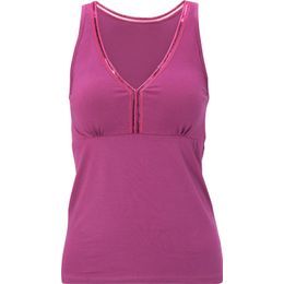 w&auml;schepur Damen BH-Hemd mit elastischem Zierband magenta, Gr&ouml;&szlig;e 50