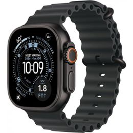 Apple Watch (2025) GPS + Cellular 49 mm - Titan Schwarz - Ocean Armband Schwarz