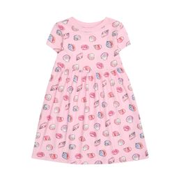 s.Oliver Kleid M&auml;dchen Gr&ouml;&szlig;e 92 flieder / pink / rosa / wei&szlig;