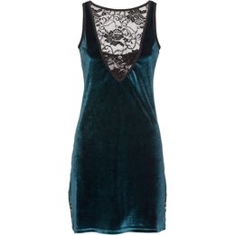bonprix Kleid, petrol, Samt