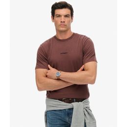 Superdry Herren Micro T-shirt mit Logo Brown - Gr&ouml;&szlig;e: Xxl 10404055031832TW005