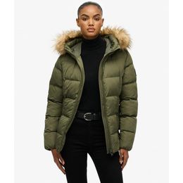 Superdry Damen Fuji Steppjacke mit G&uuml;rtel Green - Gr&ouml;&szlig;e: 46 20822185006511TH460