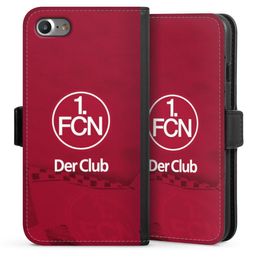 DeinDesign iPhone SE (2022) Handy Klapph&uuml;lle Handyh&uuml;lle aus Kunst Leder schwarz Flip Case Bundesliga 1. Fc N&uuml;rnberg Official Licensed Product Sideflip mit Lasche