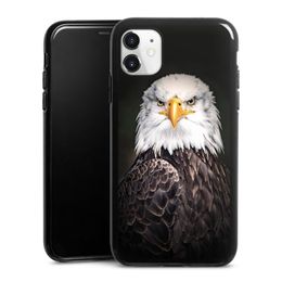DeinDesign iPhone 11 Handy Silikon H&uuml;lle Case schwarz Handyh&uuml;lle Bird Animals Eagle