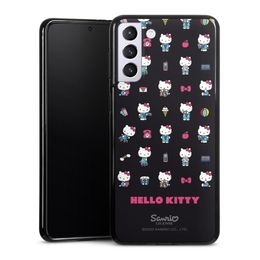 DeinDesign Galaxy S21+ 5G Handy Silikon H&uuml;lle Case schwarz Handyh&uuml;lle Kindheit Merchandise Hello Kitty