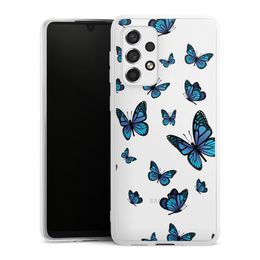 DeinDesign Galaxy A33 5G Handy Silikon H&uuml;lle Case transparent Handyh&uuml;lle Transparent Muster Butterfly Silikon Case