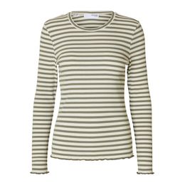 Selected Shirt 'SLFAnna' Damen Gr&ouml;&szlig;e XXL taupe / dunkelgrau