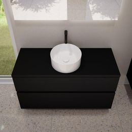 evineo ineo5 evo Unterschrank B: 120 cm mit 2 Ausz&uuml;gen, ineo7 Waschtisch &Oslash; 36 cm wei&szlig;,, BE0959BM+BE0965BM+BE0942WH,