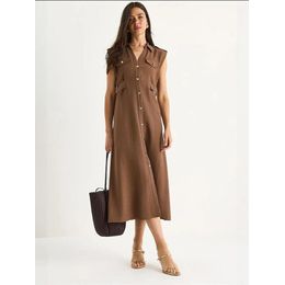 Bianco Lucci Shirt Dress female Brown size S