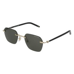 Montblanc MB0270S | Herren-Sonnenbrille | Fassung: Randlos, Eckig, Metall, Gold | Glasfarbe: Grau