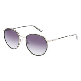 HUMPHREY&acute;S eyewear HUMPHREY ́S eyewear 585342 | Unisex-Sonnenbrille | Fassung: Vollrand, Panto, Acetat, Gr&uuml;n Gold | Glasfarbe: Grau