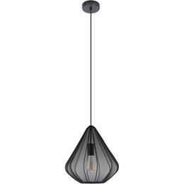 Eglo Hängeleuchte "Dolwen Hängelampe, Pendelleuchte, Esszimmerlampe Japanisch, E27, Lampe", schwarz, 1, Ø 33,5cm H: 110cm, 1 Stk., Leuchten, Hängeleuchte