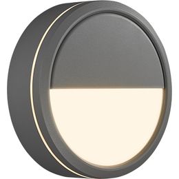 Nordlux Smarte LED-Leuchte "Ava", Energieeffizienz: D (A-G), grau, 1, H: 20cm, Leuchten, Smart Light, steuerbares Licht, inkl. LED, dimmbar, LED Au&szlig;enwandleuchte