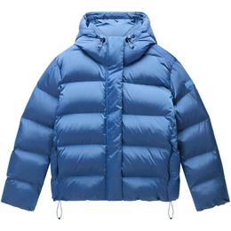 Napapijri Damen Steppjacke "A-GLANE"riviera b3e, Gr. L, unifarben, Web, Obermaterial: 100% Polyamid, Jacken, Regular fit mit Kapuze