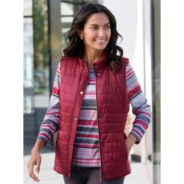 Steppweste Casual Looks, Damen, Gr. 48, rot (bordeaux), 100% Polyester, Wattierung:100% Polyester, unifarben, Westen Steppweste
