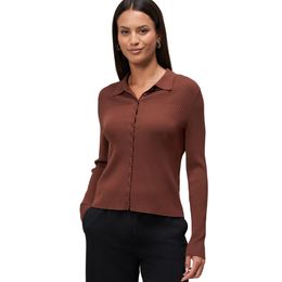 Zero Damen Strickjacke "Damen mit Knopfleiste"cappuccino, Gr. 42, Strukturmuster, Strick, Obermaterial: 67% Viskose, 33% Polyamid, Strickjacken,