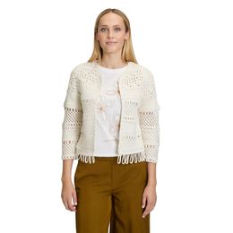 Jackenblazer Cartoon "Damen mit Rundhalsausschnitt", Damen, Gr. 40, beige, Obermaterial: 100% Baumwolle, l&auml;ssig geschnitten normal, Rundhals, Blazer